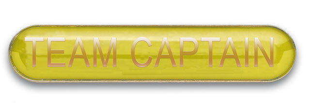 Team Captain Badge Yellow (Pack Of 5) - School Merit Stickers