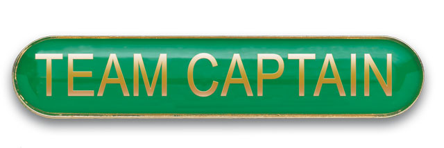 Team Captain Badge Green (Pack Of 5) - School Merit Stickers