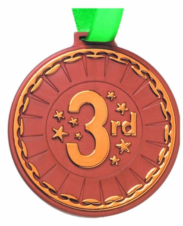 Metallic ''Bronze Award'' Shield Sticker - School Merit Stickers