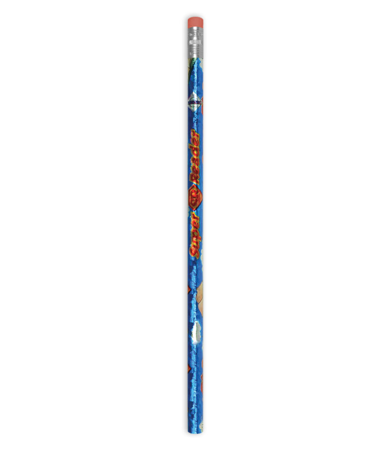 Metallic 'Super Reader' Pencil - School Merit Stickers