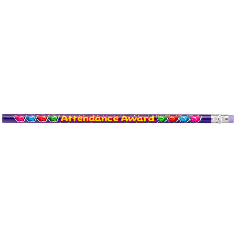 Attendance Award' Pencil - School Merit Stickers