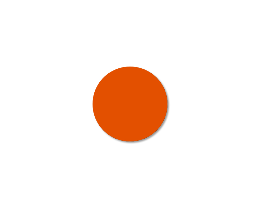 Plain Orange Dot 8.5mm - School Merit Stickers