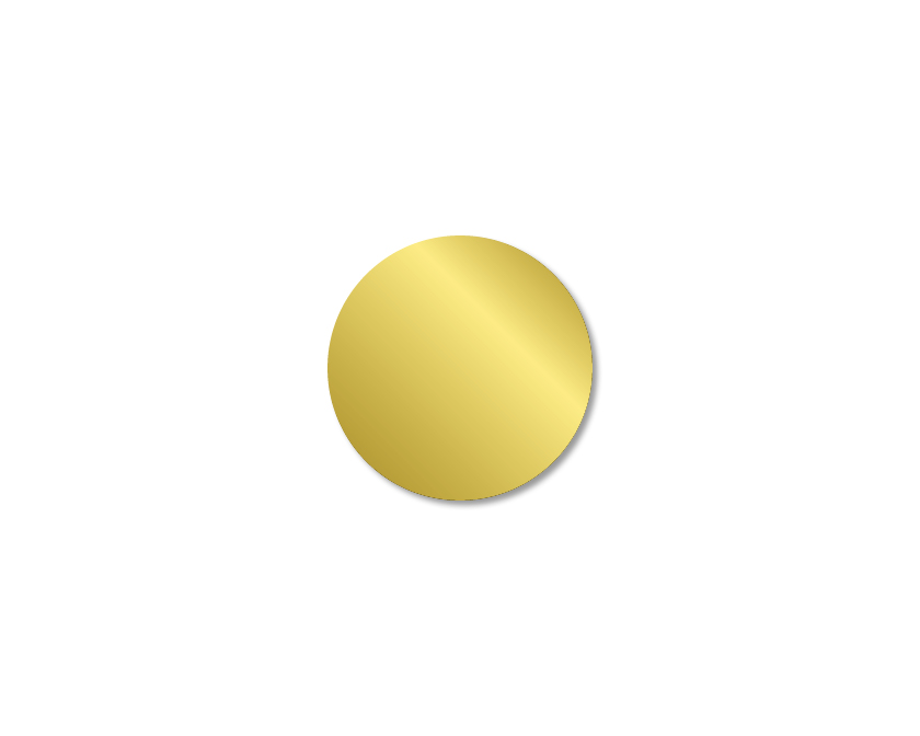 Plain Metallic Gold Dot 8.5mm - School Merit Stickers