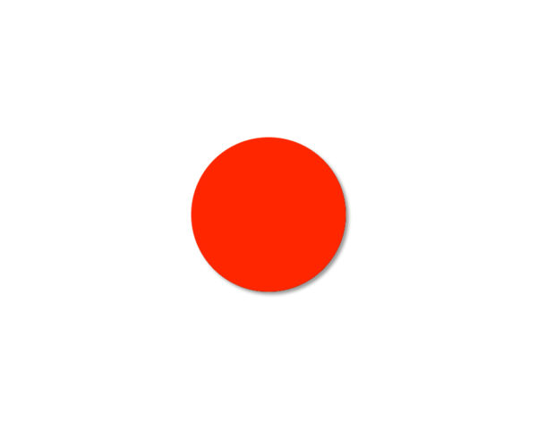 Plain Fluorescent Red Dot 8.5mm - School Merit Stickers