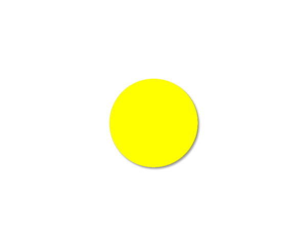 Plain Fluorescent Yellow Dot 8.5mm - School Merit Stickers