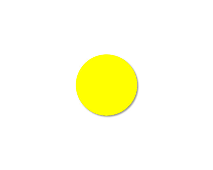 Plain Fluorescent Yellow Dot 8.5mm - School Merit Stickers