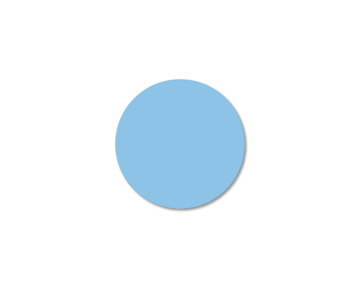 Plain Light Blue Dot 13mm - School Merit Stickers