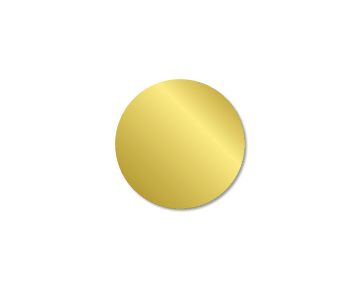 Plain Metallic Gold Dot 13mm - School Merit Stickers