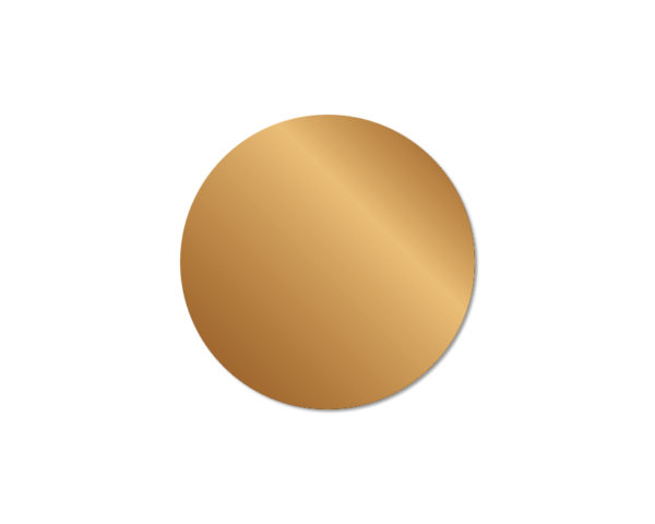 Plain Metallic Bronze Dot 25mm - School Merit Stickers