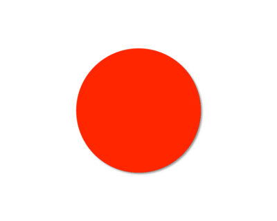 Plain Fluorescent Red Dot 25mm - School Merit Stickers