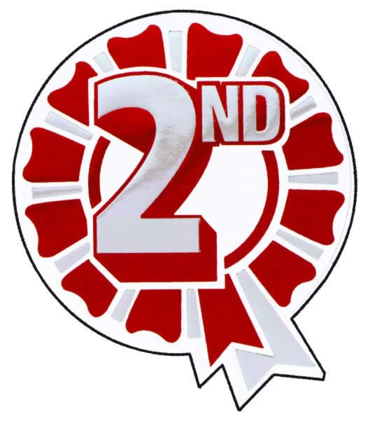 2nd Rosette Sticker - School Merit Stickers