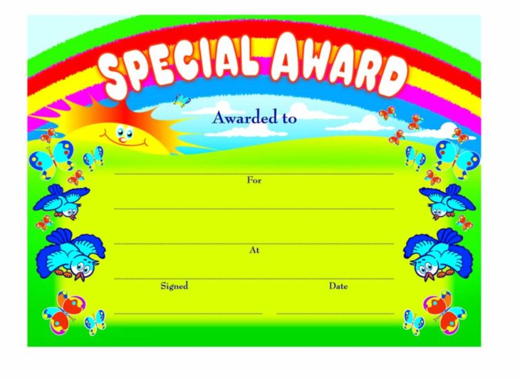 Special Award Rainbow Certificate - School Merit Stickers