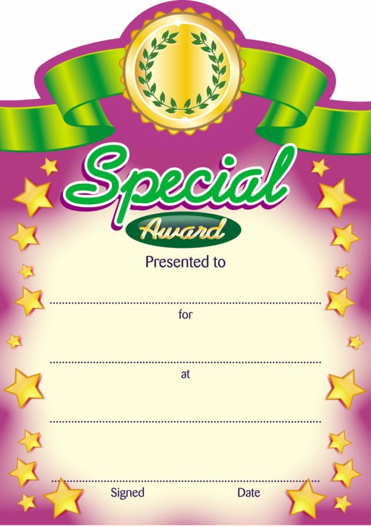 Special Award' Shaped Certificate - School Merit Stickers