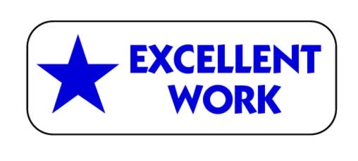 Excellent Work Stamper - School Merit Stickers