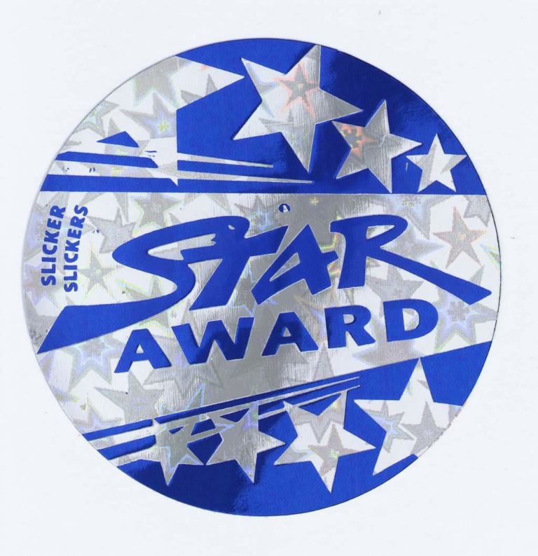 Metallic 'Star Award' Diffraction Sticker - School Merit Stickers