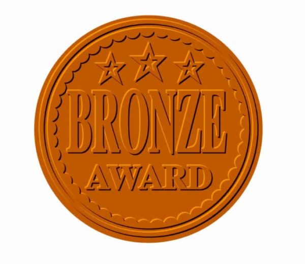 Metallic 'Bronze Award' Sticker 43mm - School Merit Stickers