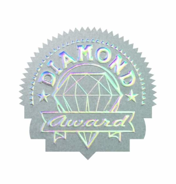 Diamond Award Badge (Pack Of 5) - School Merit Stickers
