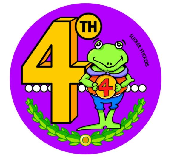 4th Sticker 43mm - School Merit Stickers