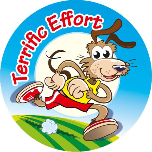 Terrific Effort' Sticker - School Merit Stickers