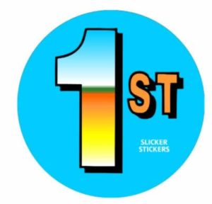 1st Sticker 30mm - School Merit Stickers