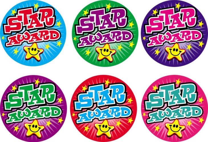 Metallic Stars and Star Awards - School Merit Stickers