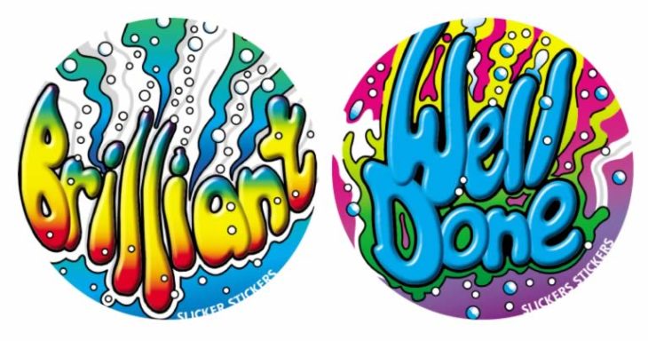 Brilliant/Well Done' Sticker - School Merit Stickers