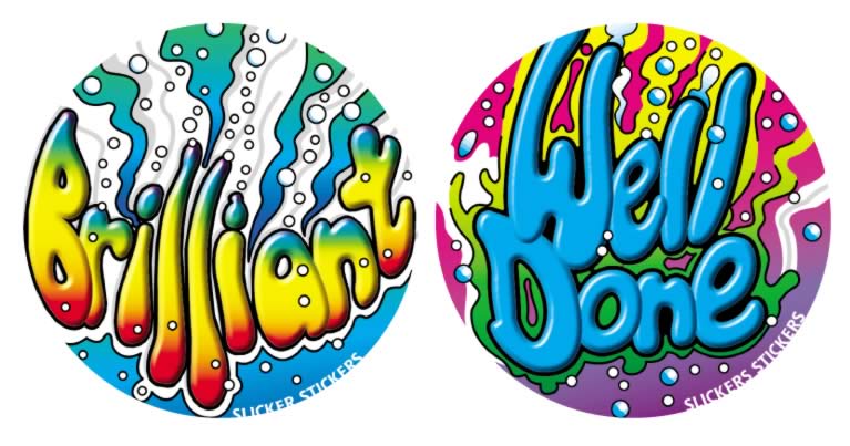 Brilliant/Well Done' Sticker - School Merit Stickers