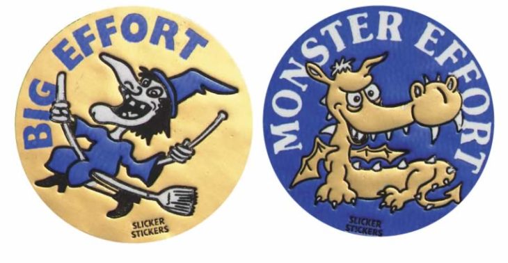 Metallic 'Big Effort/Monster Effort' Sticker - School Merit Stickers