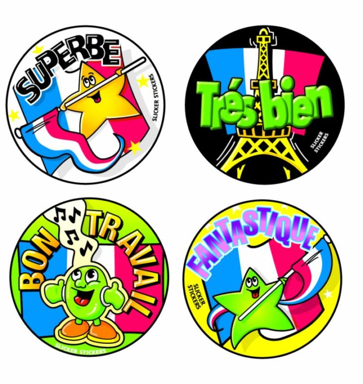 French Quad Pack Sticker - School Merit Stickers