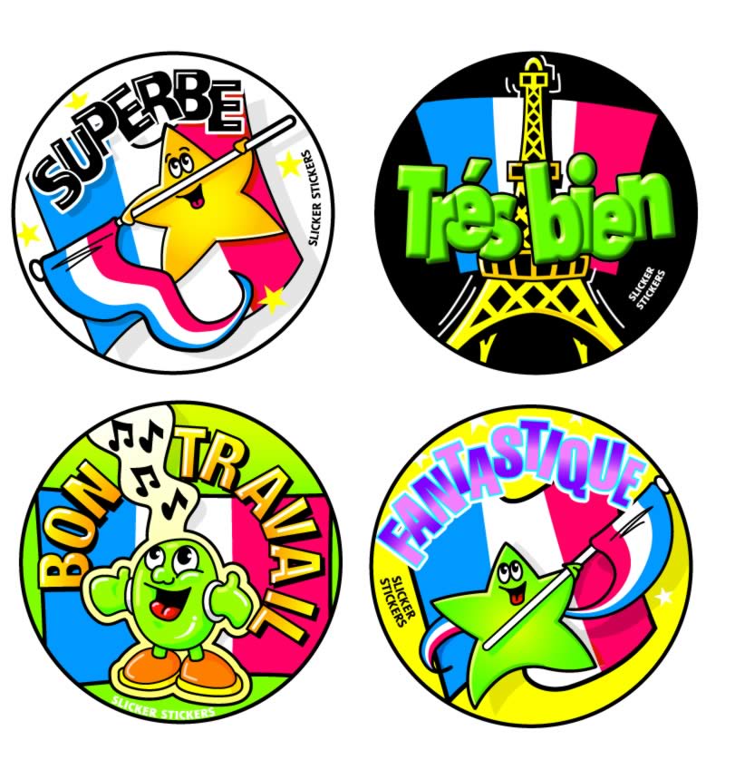 French Quad Pack Sticker - School Merit Stickers