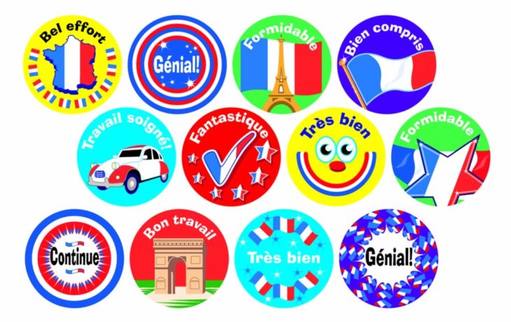 French Bumper Pack Sticker - School Merit Stickers