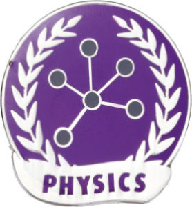 Physics Enamel Badges (Pack Of 5) - School Merit Stickers