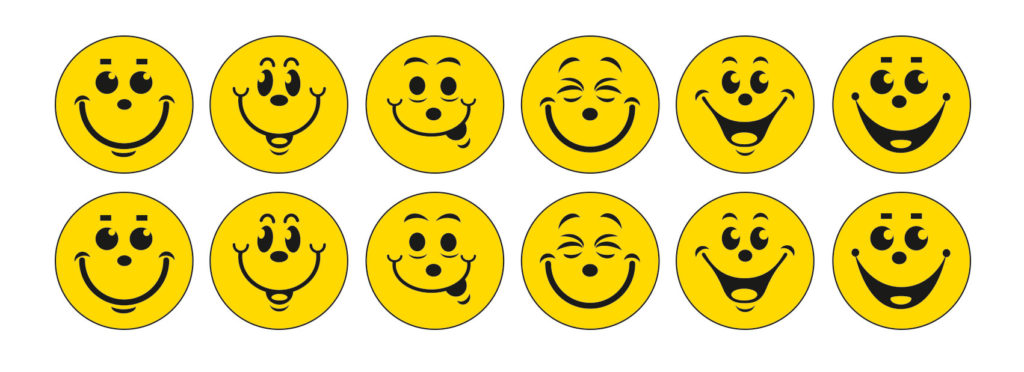 Smiling Face Postcard - School Merit Stickers