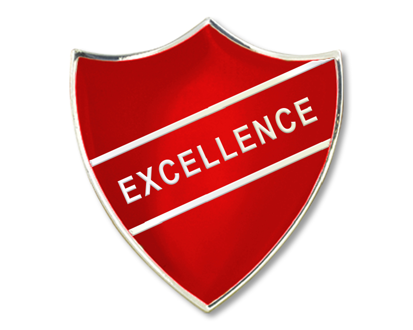 Excellence Enamel Badge (Pack Of 5) - School Merit Stickers