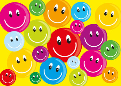 Smiling Face Postcard - School Merit Stickers