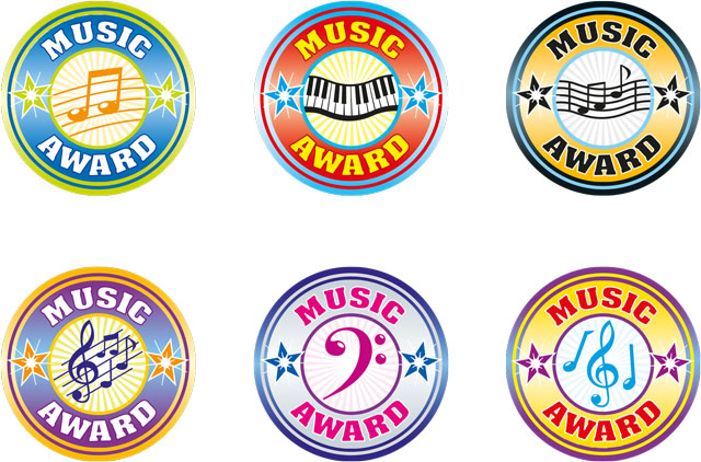 Music Multipack - School Merit Stickers