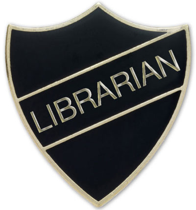 Librarian Badge Black and Gold (Pack Of 5) - School Merit Stickers