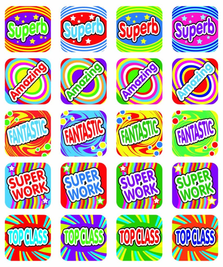 Classpack 20 Sticker 'Superb' Etc. - School Merit Stickers