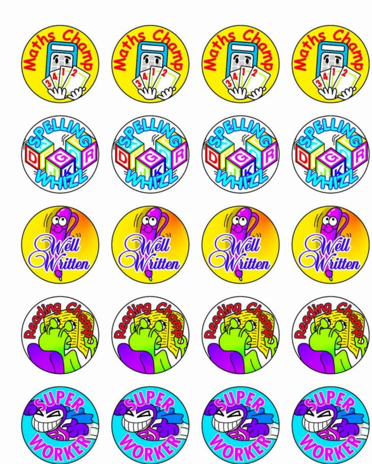 Classpack 3 sticker Literacy/Numeracy - School Merit Stickers