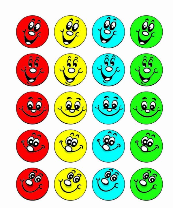 Smiling Face Sticker - School Merit Stickers