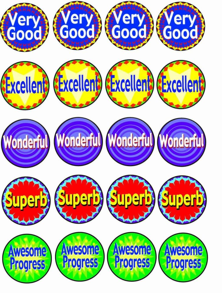 Classpack 9 Sticker 'Wonderful' Etc. - School Merit Stickers