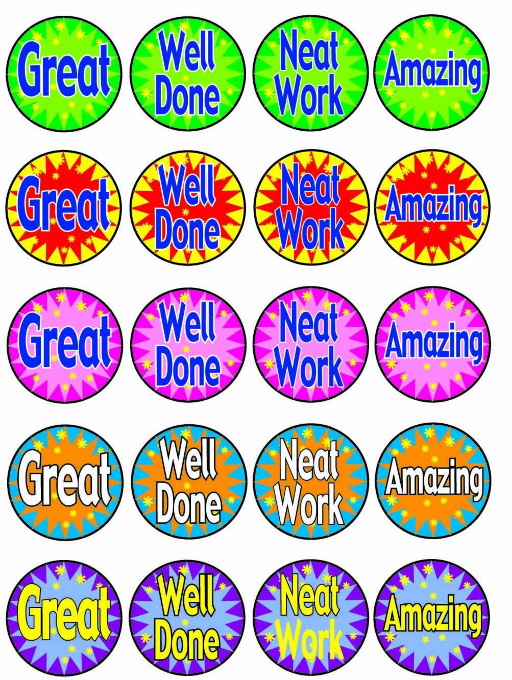 Classpack 10 Sticker 'Great' Etc. - School Merit Stickers