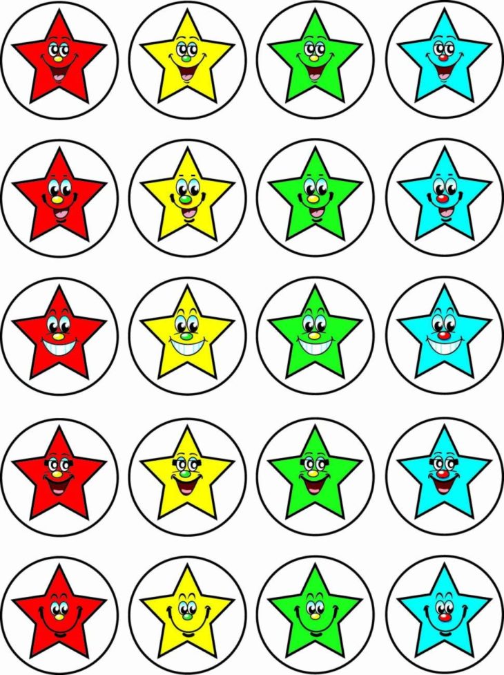 Classpack 11 Sticker Smiling Stars - School Merit Stickers