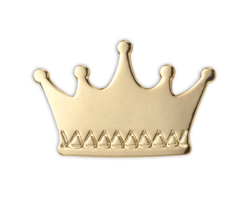 Gold Crown Enamel Badge - School Merit Stickers