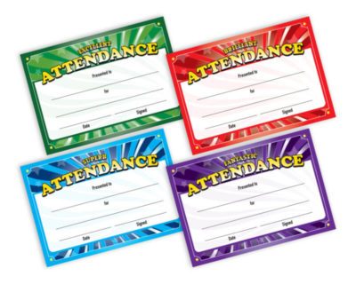 Attendance Certificates Pack - School Merit Stickers