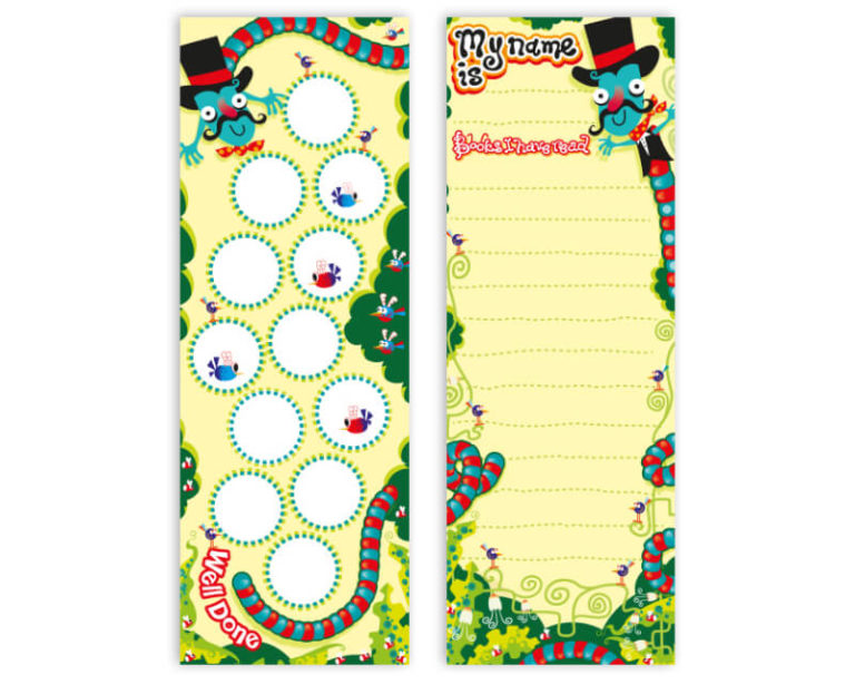 Reading Bookmark/Collecting Card - School Merit Stickers