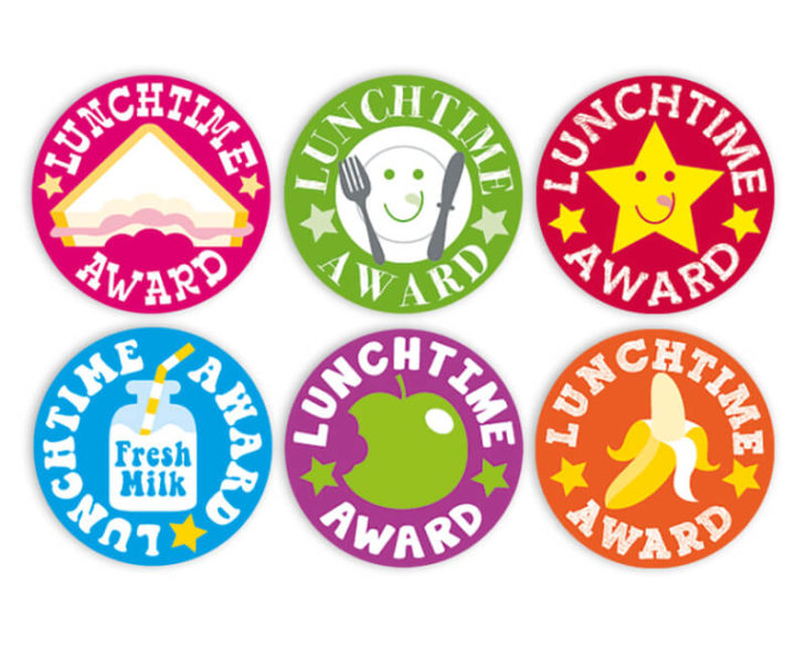 Lunchtime Award 2 Multipack - School Merit Stickers
