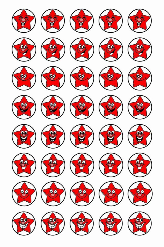 Red Stars Ministicker - School Merit Stickers