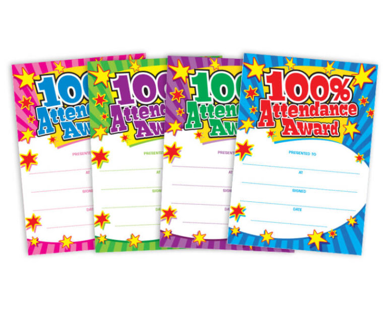Attendance and Punctuality Certificates and Postcards - School Merit ...