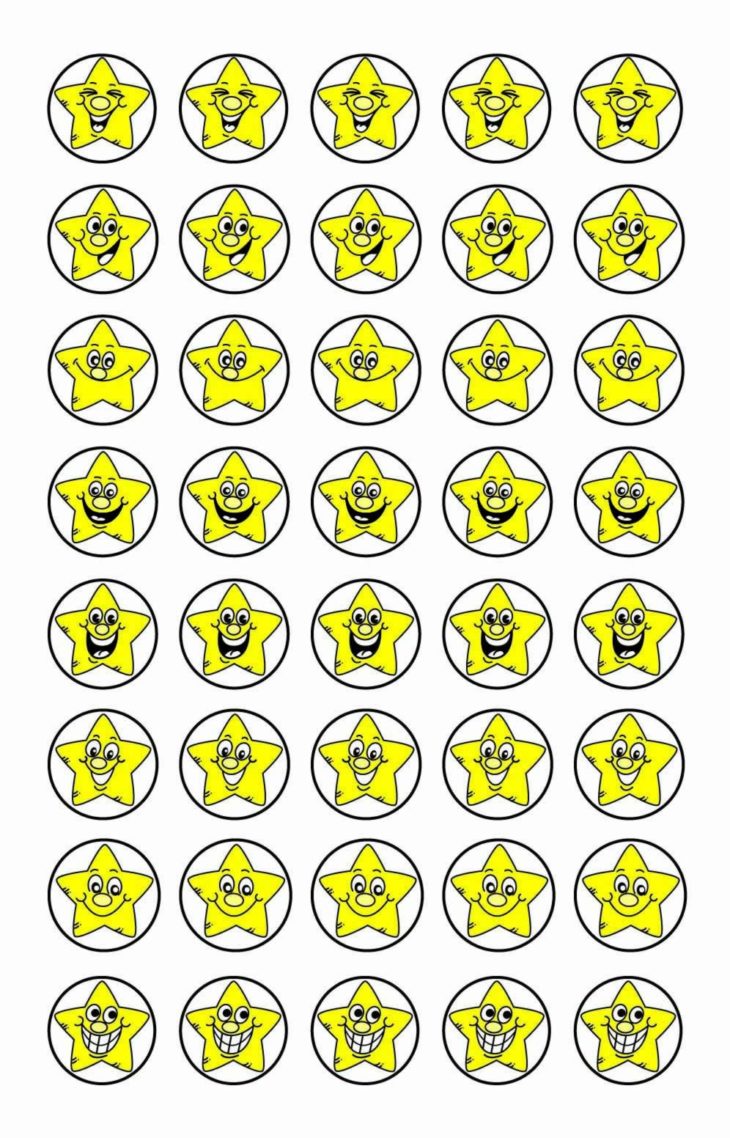 Yellow Stars Ministicker - School Merit Stickers
